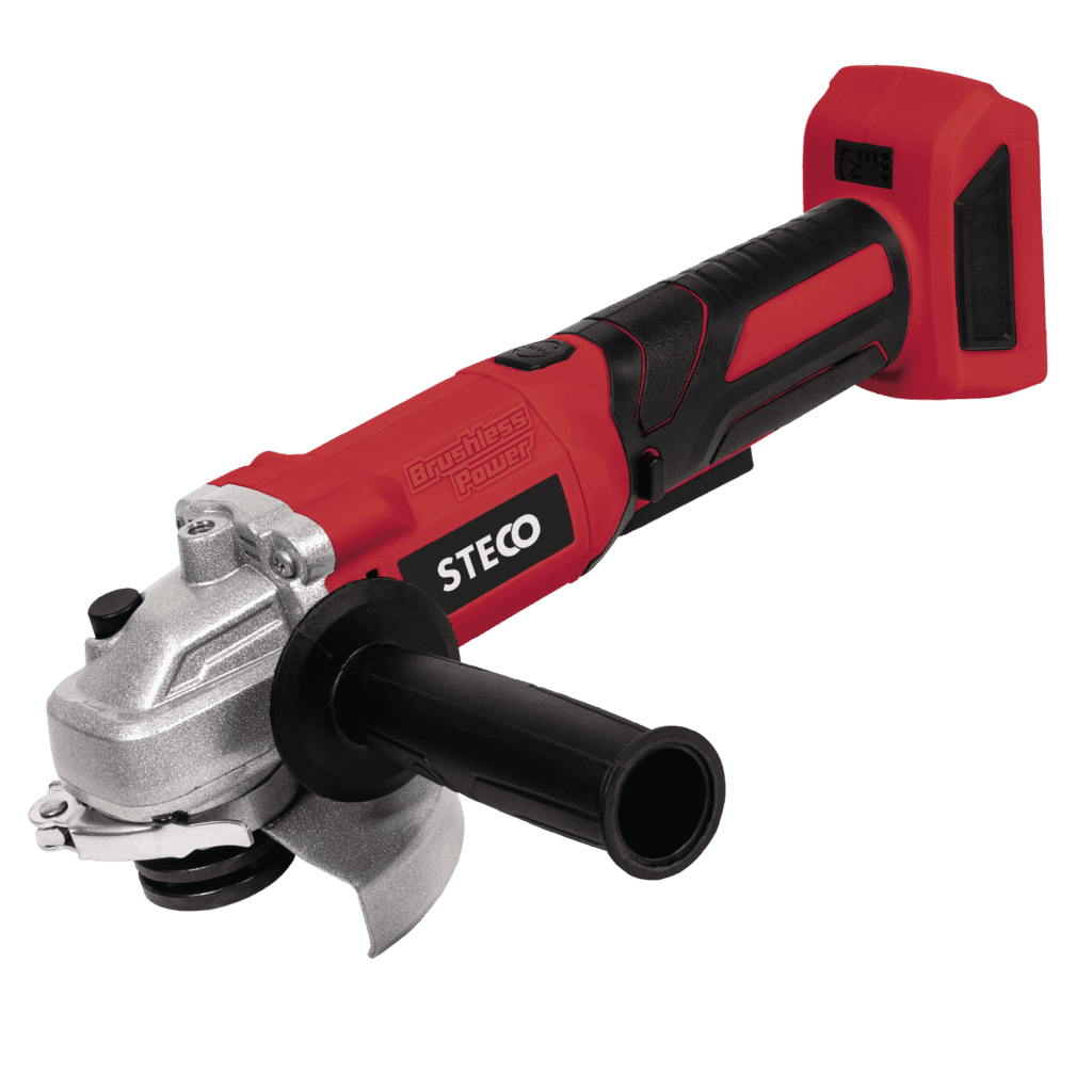 Steco 20v Cordless Angle Grinder 115mm, With Guard, Wrench & Aux-Handle ...